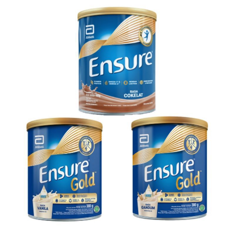 Jual Ensure Susu Bubuk Nutrisi Dewasa Vanila Cokelat Gandum 380 gr ...