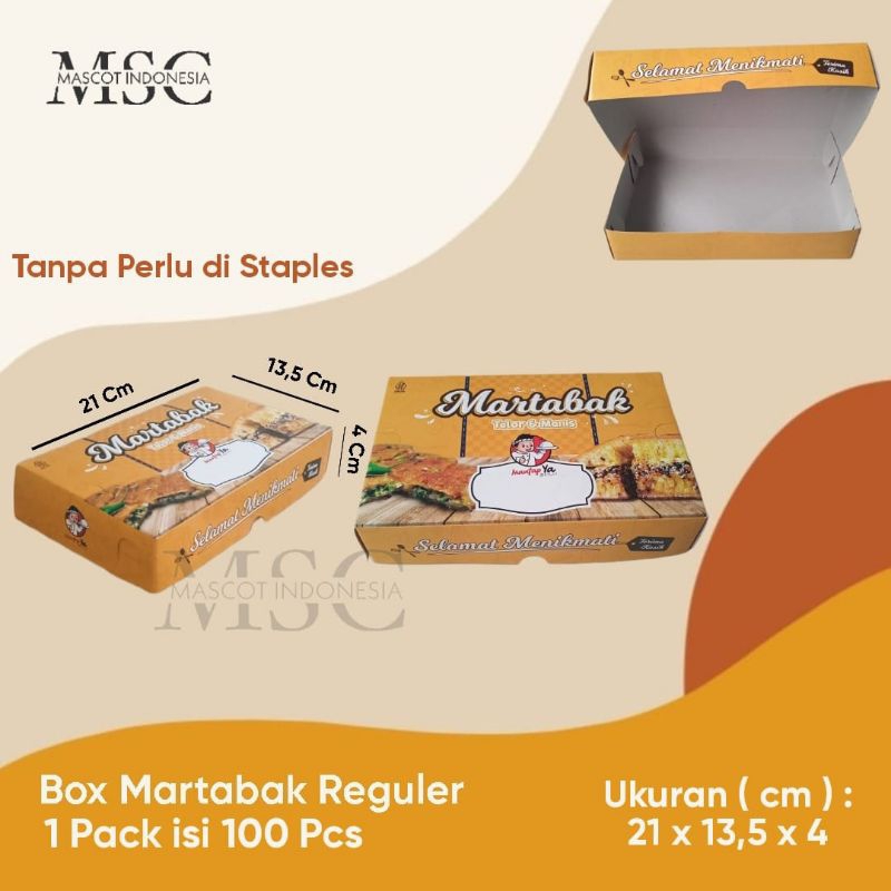 Jual Box Martabak Reguler cap Olin Healthy Packaging 21 x 13,5 l 1 pack ...
