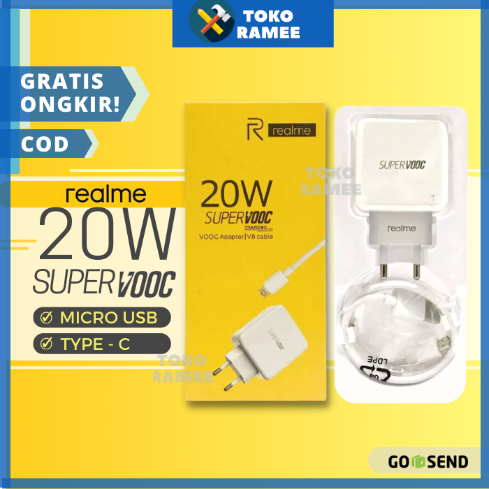 Jual Charger Original Realme 100% Super VOOC 20W Type C / Micro USB Support Fast / Flash ...