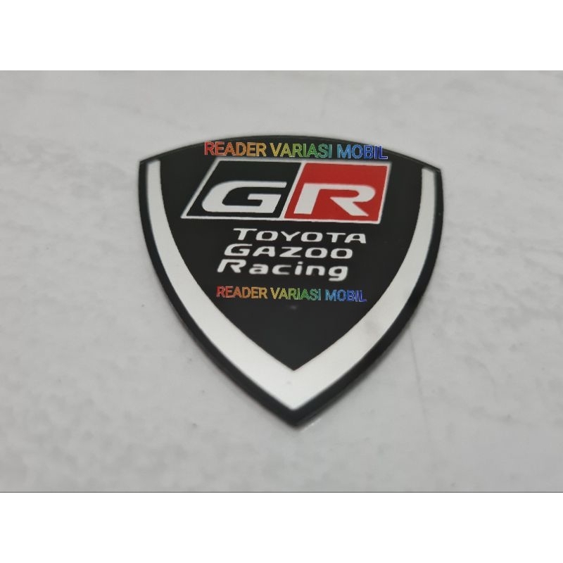 Jual Emblem Logo Tulisan GR TOYOTA GAZOO RACING Plastik Akrilik ...