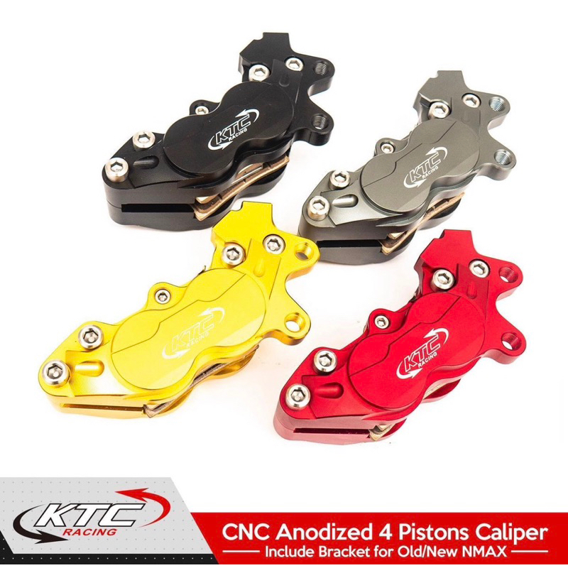 Jual Kaliper ktc racing 4 piston full Cnc Nmax new Nmax old kaliper ...