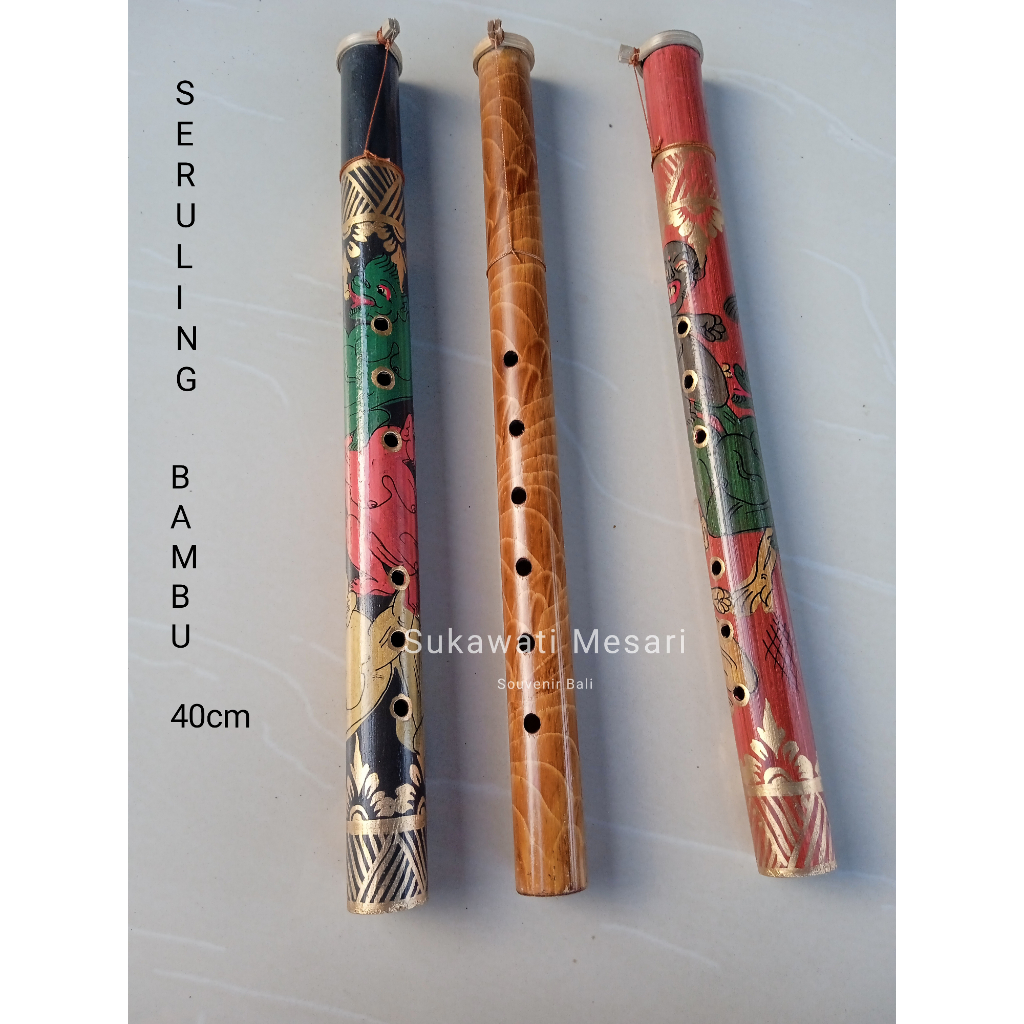 Jual Seruling Souvenir Cantik Suling Bambu 6 Lubang 40cm Lukis Polos ...