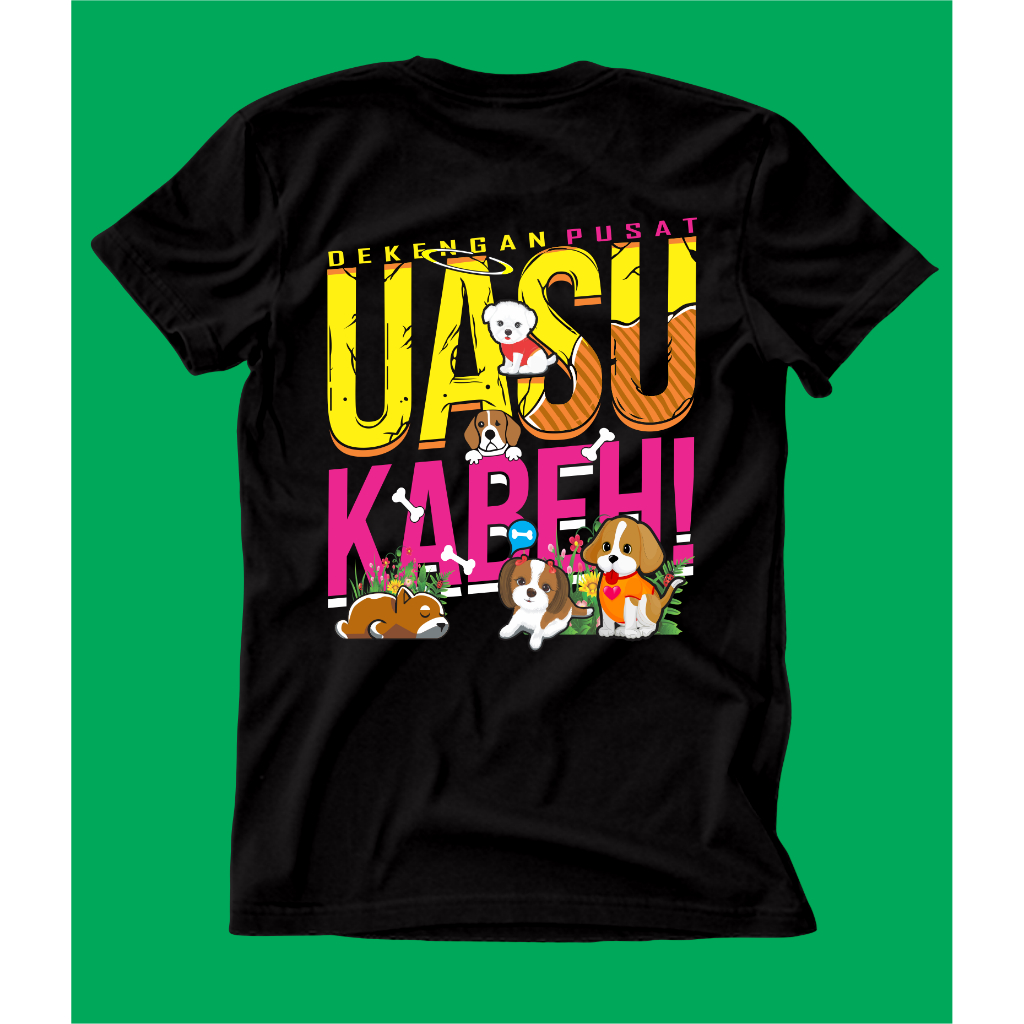 Jual Kaos Uasu Kabeh Baju Kaos Kata Kata Misuh Distro Hitam Katun ...