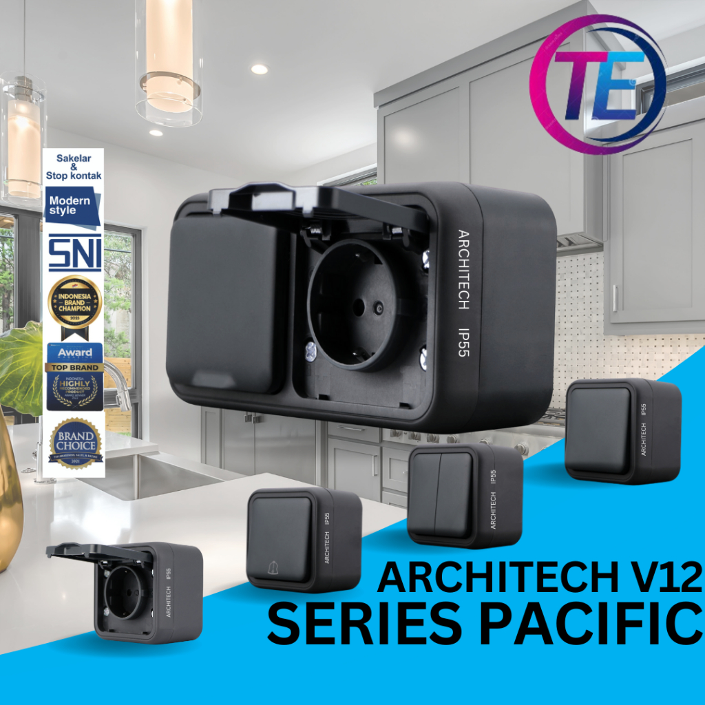 Jual ARCHITECH V12 SERIES PACIFIC Outdoor / saklar Stop Kontak V12 ...