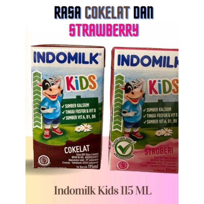 Jual SUSU UHT INDOMILK KID 115ml / Pcs | Shopee Indonesia