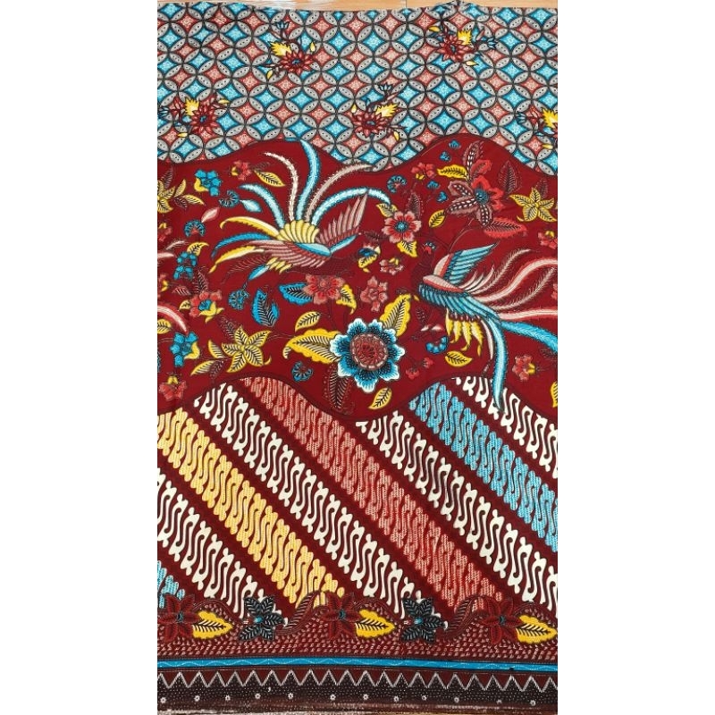 Jual Kain Batik Meteran Potongan Motif Peksi Tiga Negeri | Shopee Indonesia