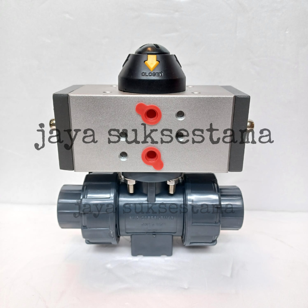 Jual Ball Valve PVC Pneumatic Actuator Double Acting 1" inch | Shopee ...