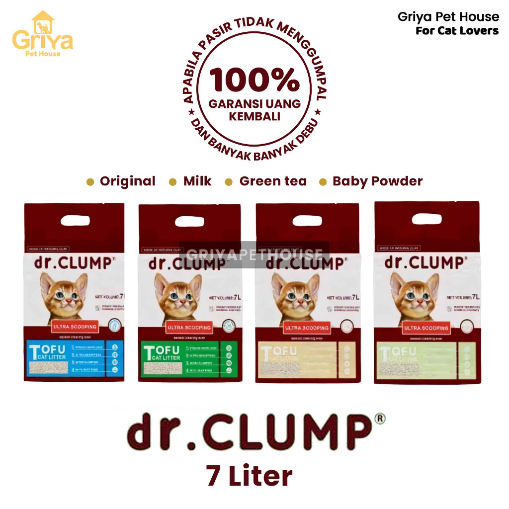 Jual Dr Clump Pasir Tofu Kucing 7 liter ( Mudah Terurai ) | Shopee ...
