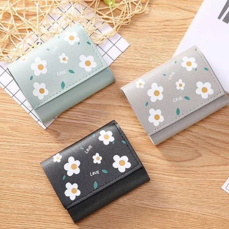 Jual Dompet Lipat Kecil Dompet Mini Dompet Wanita Cantik Motid Bunga ...
