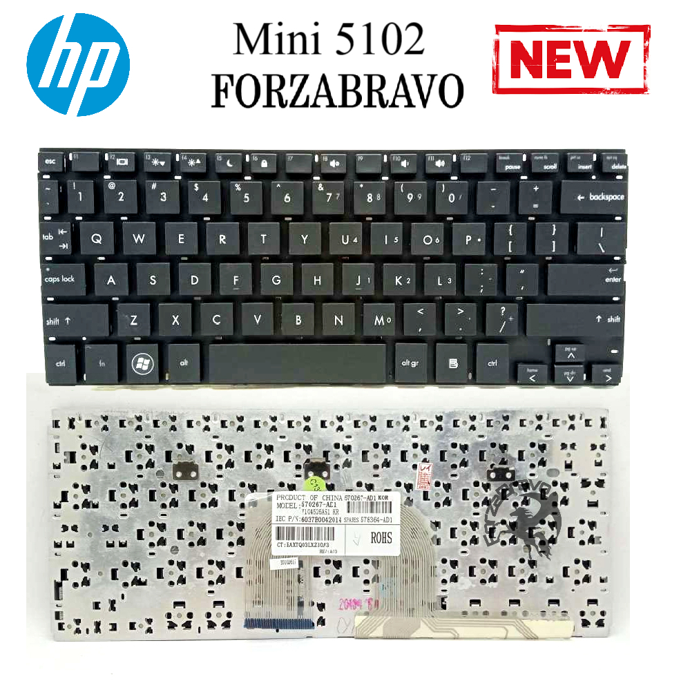 Jual KEYBOARD NOTEBOOK HP MINI 5101 5102 5103 5100 2150 NON FRAME BLACK ...