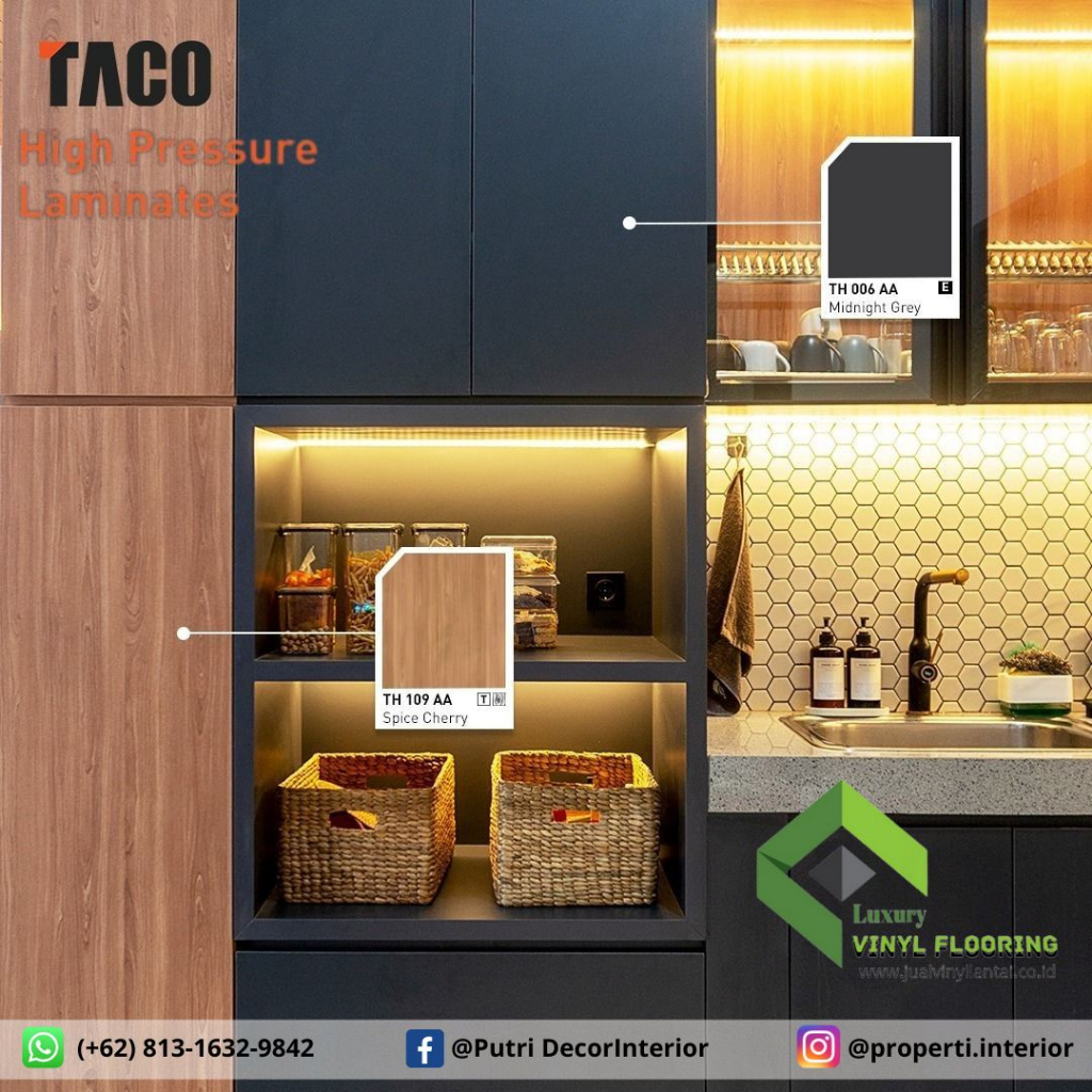 Jual HPL TACO type TH006AA - Midnight Grey uk. 1,22m x 2,44m tebal 0,8mm | Shopee Indonesia