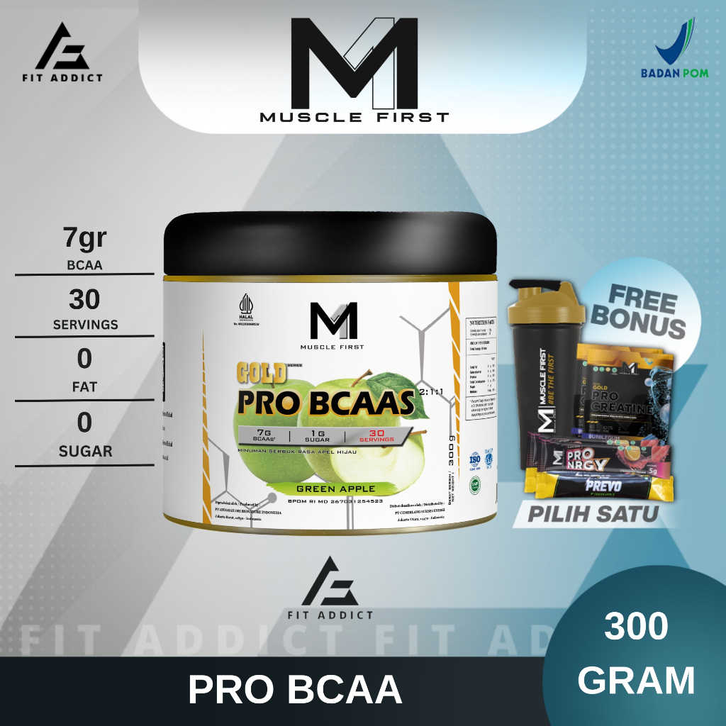 Jual M1 MUSCLE FIRST PRO GOLD BCAA 300GR 300 GR 300 GRAM Musclefirst ...