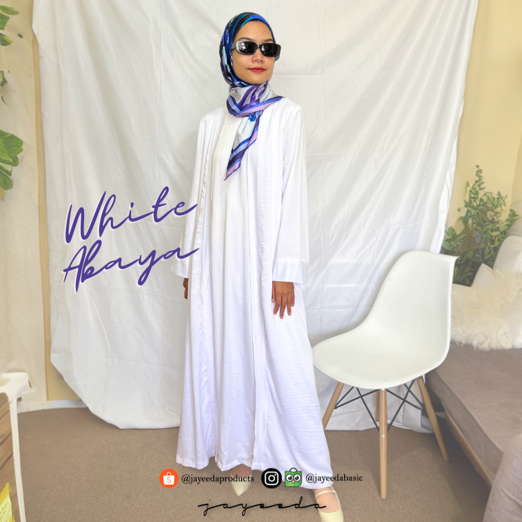 Jual White Abaya (Inner dan Outer) | Shopee Indonesia