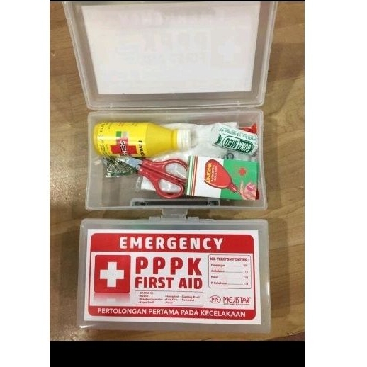 Jual kotak p3k meiji star box pppk emergency first aid | Shopee Indonesia