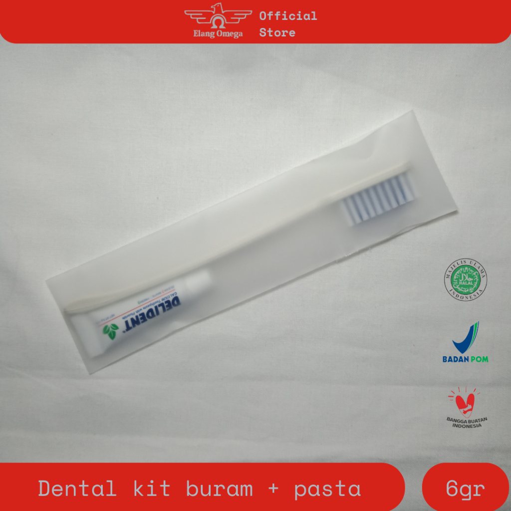 Jual [100 pcs] Dental kit plastik buram jet putih biru + pasta 6gr ...