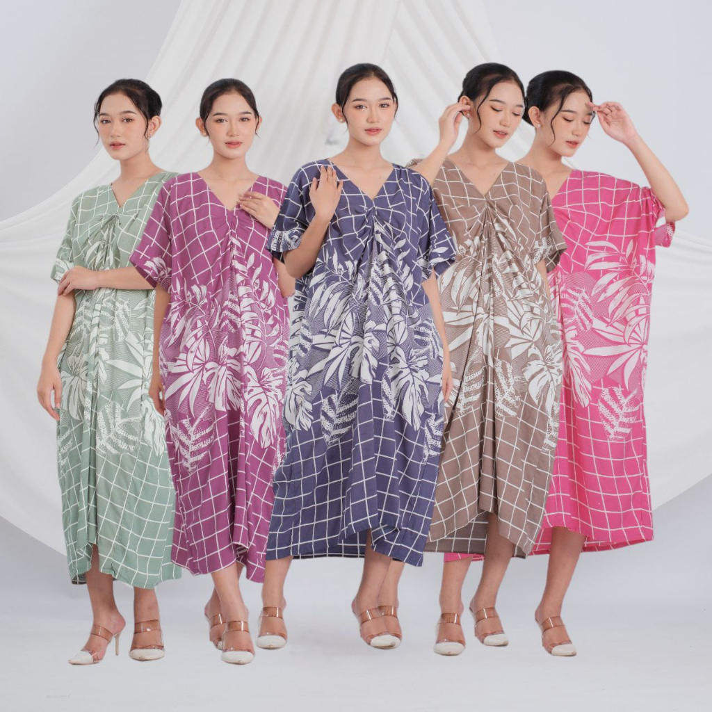 Jual Homedress Kaftan rayon kekinian jumbo murah baju harian tidur ...