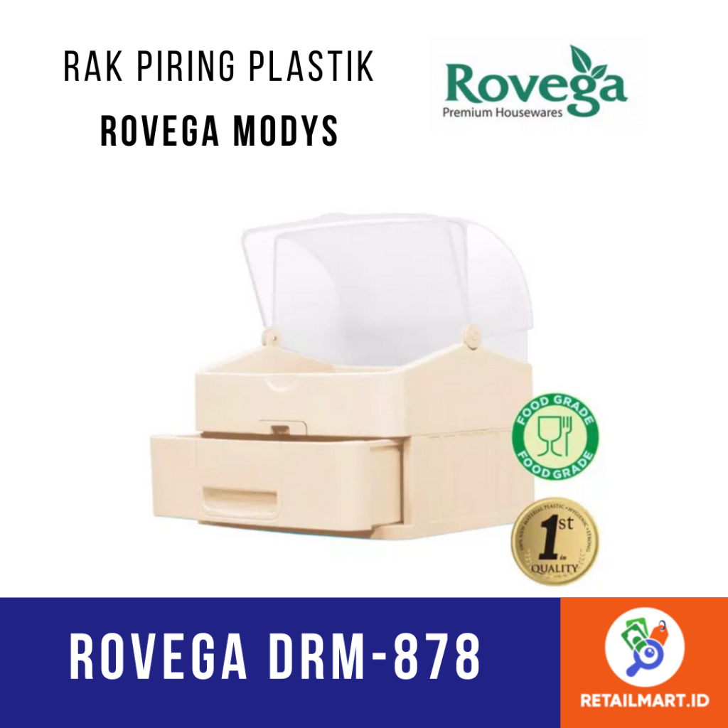 Jual ROVEGA: DRM-878 MODYS Rak Piring Plastik (Food Grade) | Shopee ...