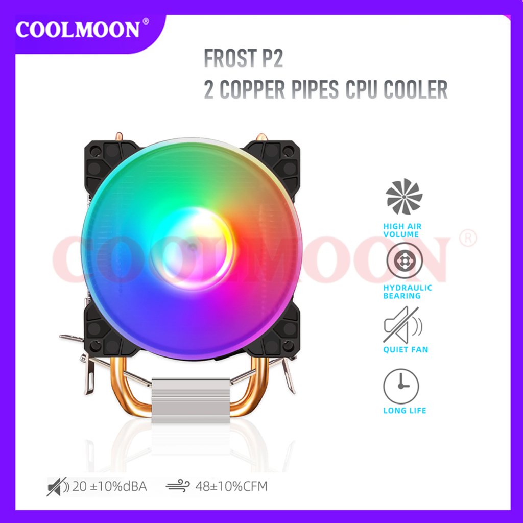 Jual FAN CPU COOLER RGB COOLMOON P2 - INTEL&AMD | Shopee Indonesia