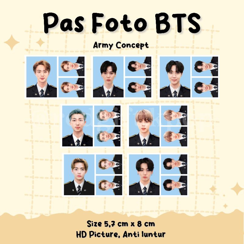 Jual Pas Foto BTS / Id Photo Kpop HD Ready BTS | Shopee Indonesia