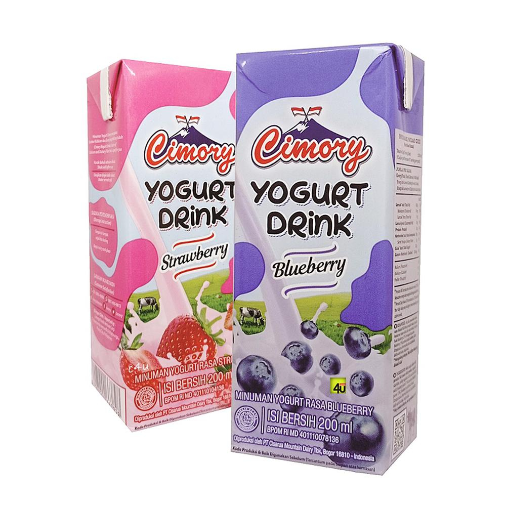 Jual CIMORY UHT Yoghurt Drink 200ml Strawberry Blueberry | Shopee Indonesia