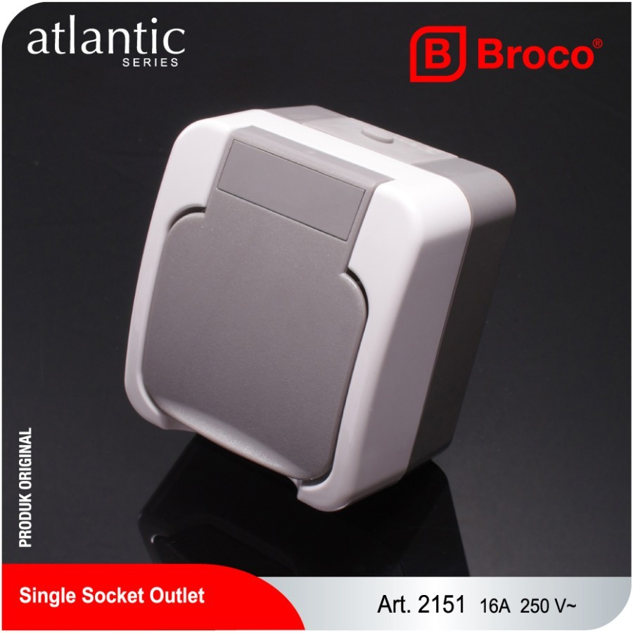 Jual BROCO Atlantic Stop Kontak Outdoor Outbow 2151 Weatherproof ...