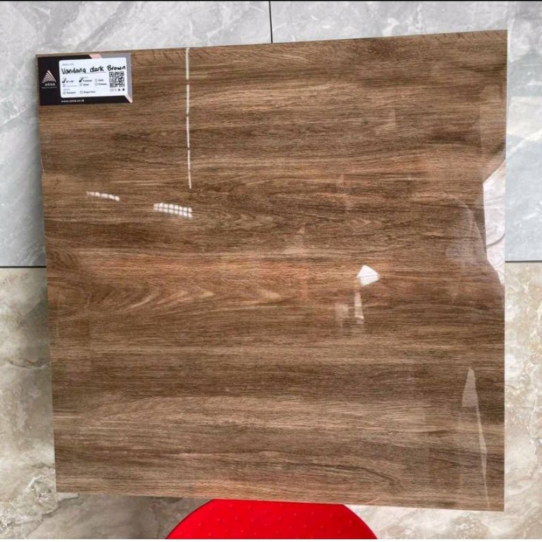 Jual granit lantai motif kayu 60x60 vandana dark brown | Shopee Indonesia