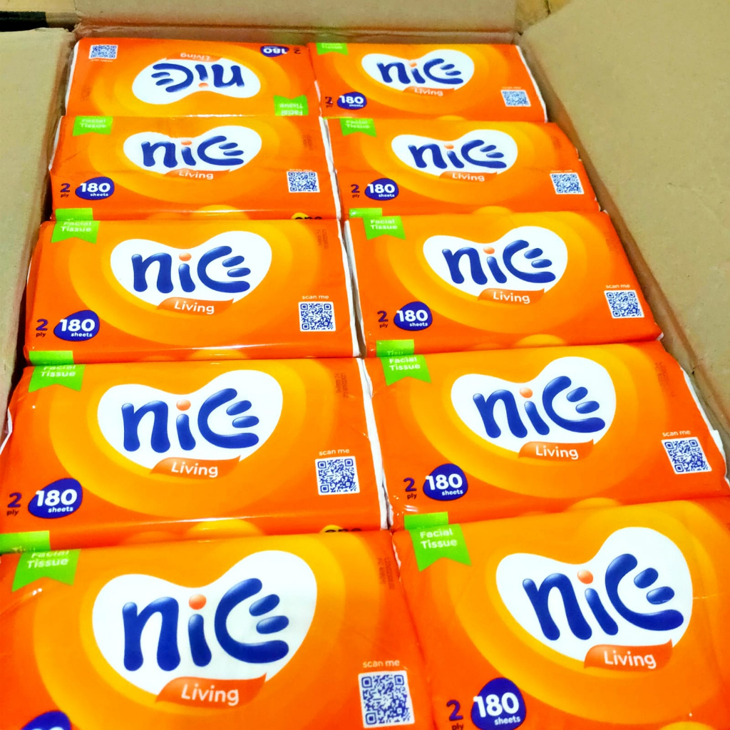 Jual Tissue Nice 180 Sheet 2 Ply Nice Facial Tissue Soft Pack GT [180 ...