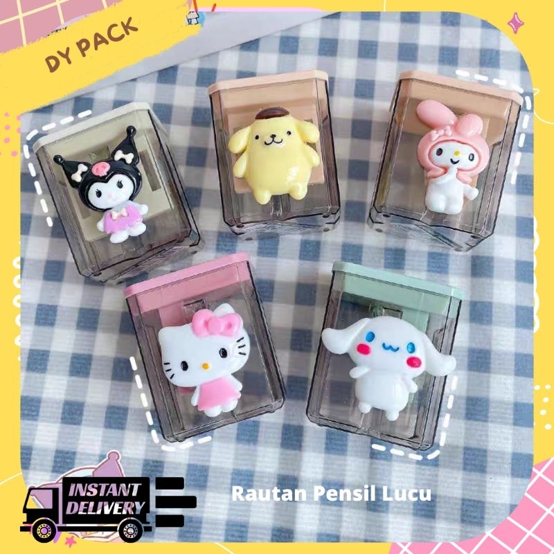 Jual DY RAUTAN PENSIL 2 LUBANG KARAKTER SANRIO KUROMI MELODY SERUTAN ...