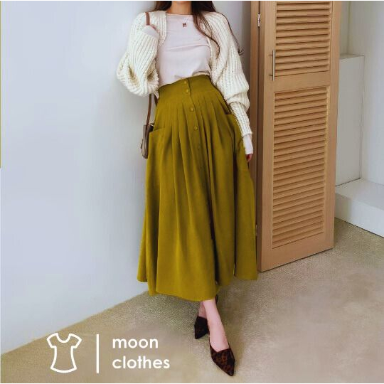 Jual Moon Clothes Rok Nuna Skirt Korean Style Bahan Cotton Twill ...