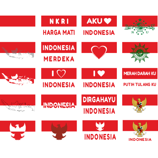 Jual CETAK STICKER pipi Bendera Merah Putih Stiker Kemerdekaan SATU ...