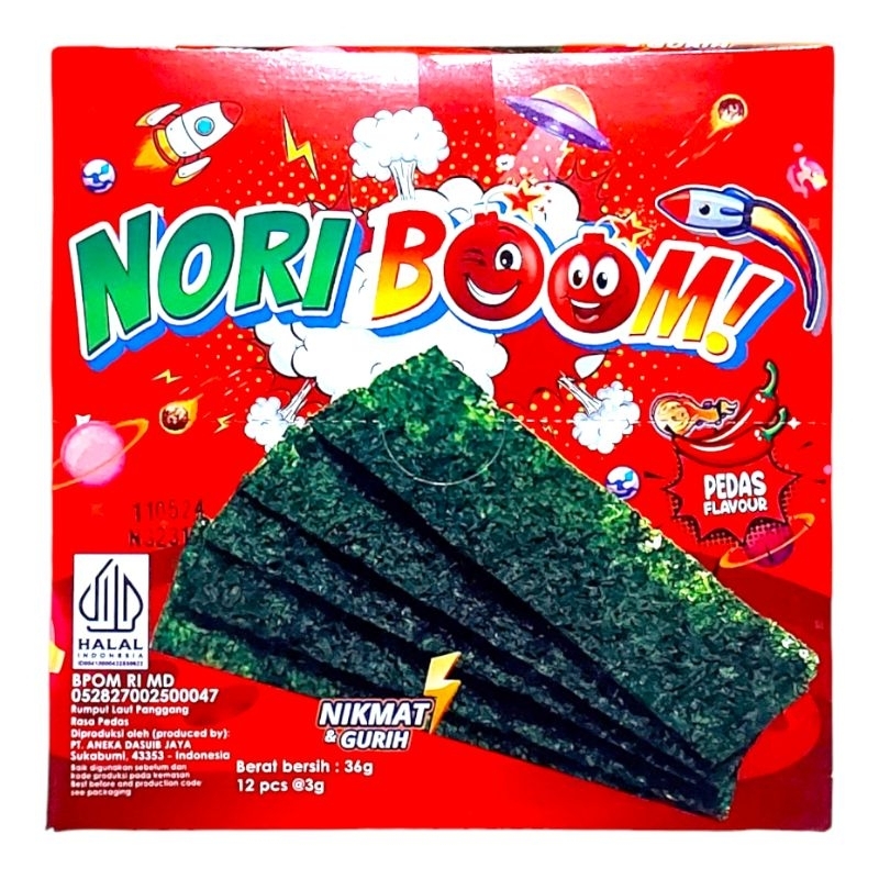 Jual Snack NORI BOOM Rumput Laut Panggang Snack Rumput Laut Noriboom ...
