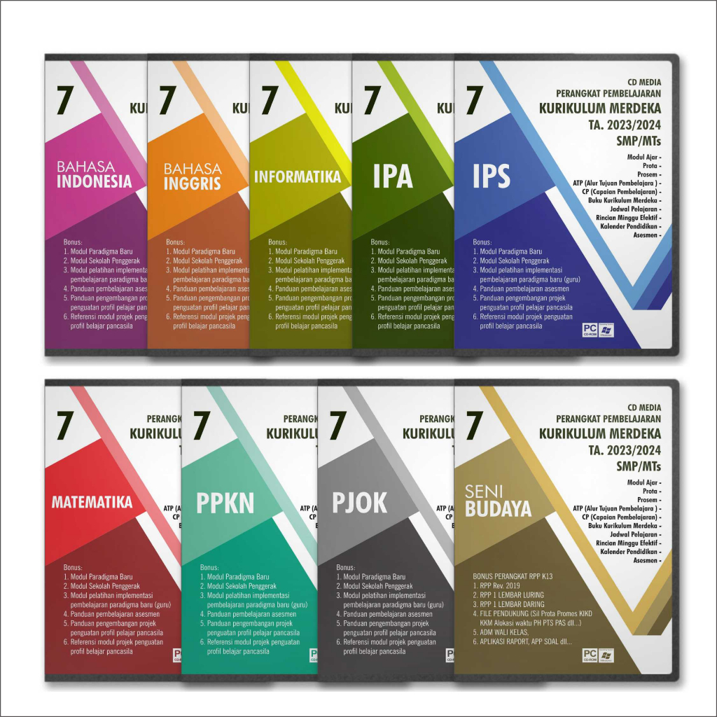 Jual PAKET BUNDLING MODUL AJAR KURIKULUM MERDEKA 9 MAPEL KELAS 7 (IPA, IPS, BING, BINDO IF, MTK ...