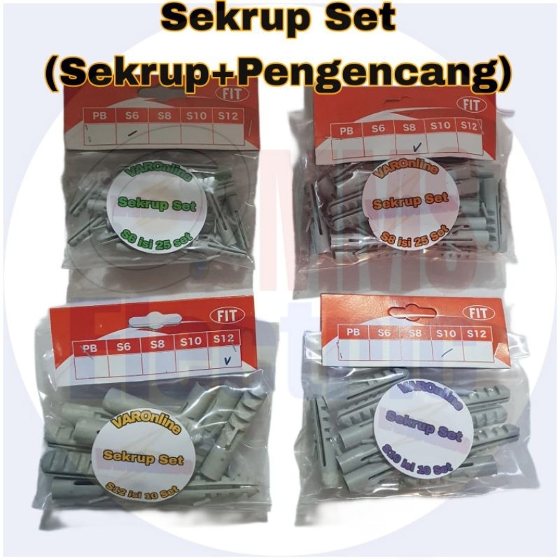 Jual Sekrup Set (Sekrup+Pengencang) untuk Kayu atau Tembok | Shopee ...