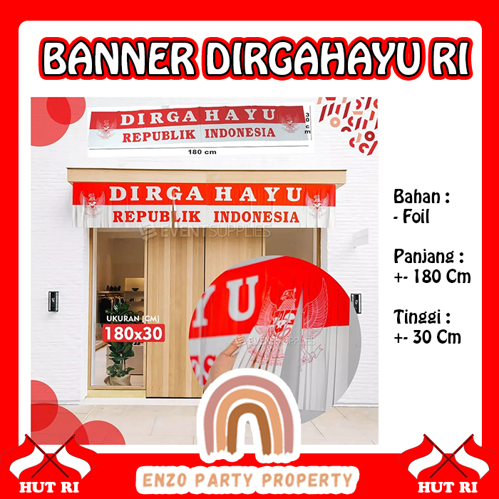Jual Banner HUT RI / Banner 17 Agustus / Banner Merah Putih / Banner ...
