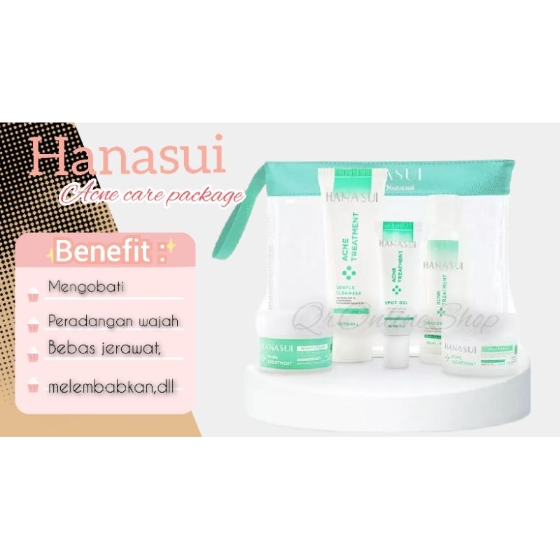 Jual hanasui acne treatment paket free pouch | Shopee Indonesia