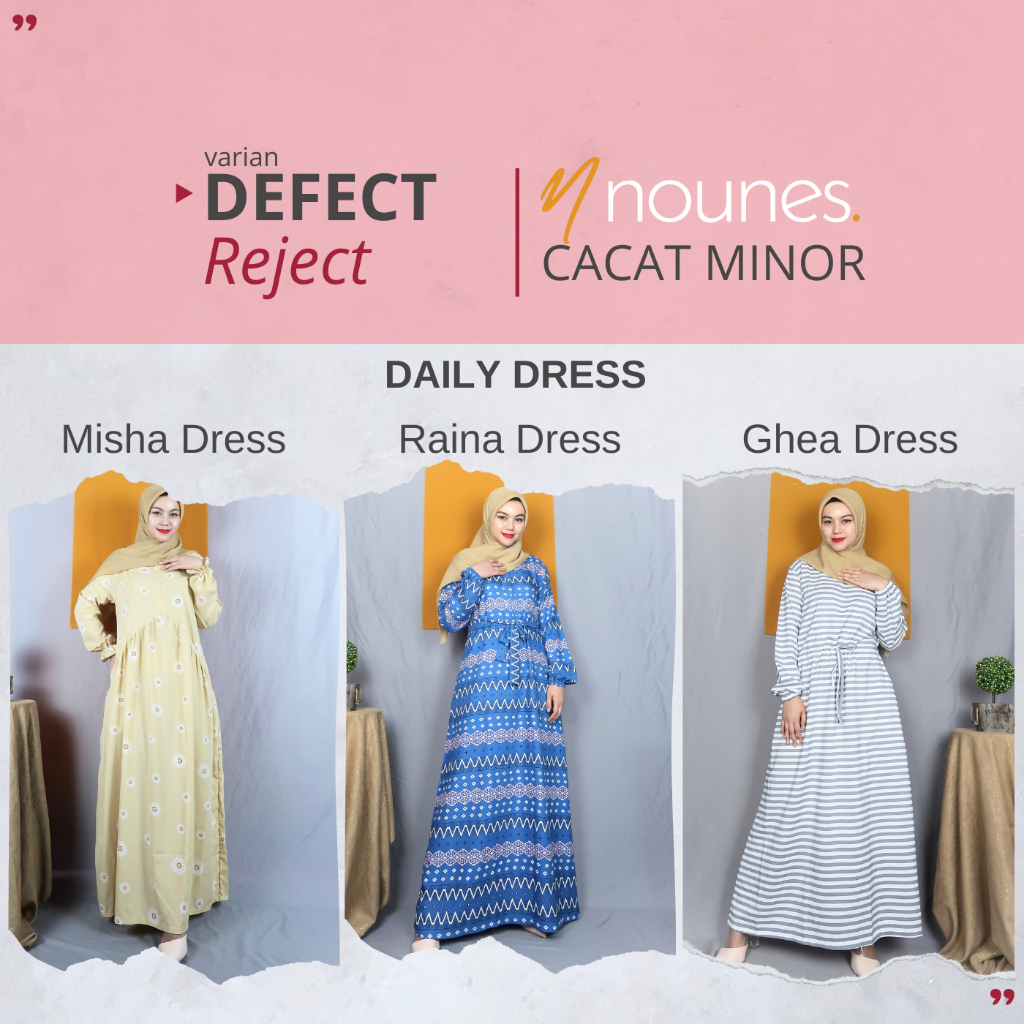 Jual DEFECT Gamis Daily Ghea Raina Dress Reject Cacat Minor | Shopee Indonesia