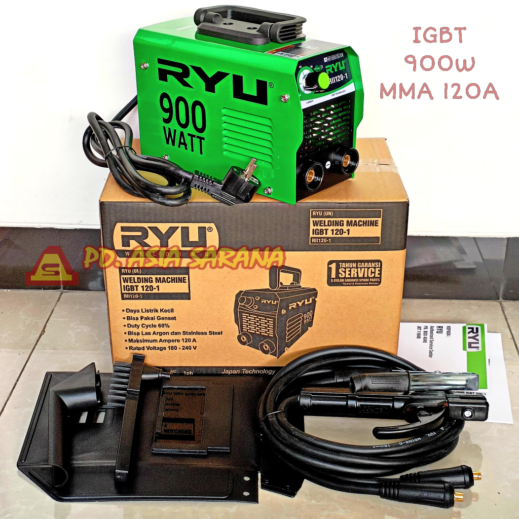 Jual Mesin Trafo Las 900w Watt RII 120-1 RYU Welding Inverter IGBT ...