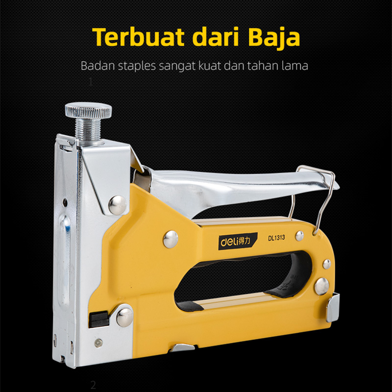 Jual Deli Staple Gun/Staples Tembak 3 in 1 Chromium molybdenum Bisa 3 ...