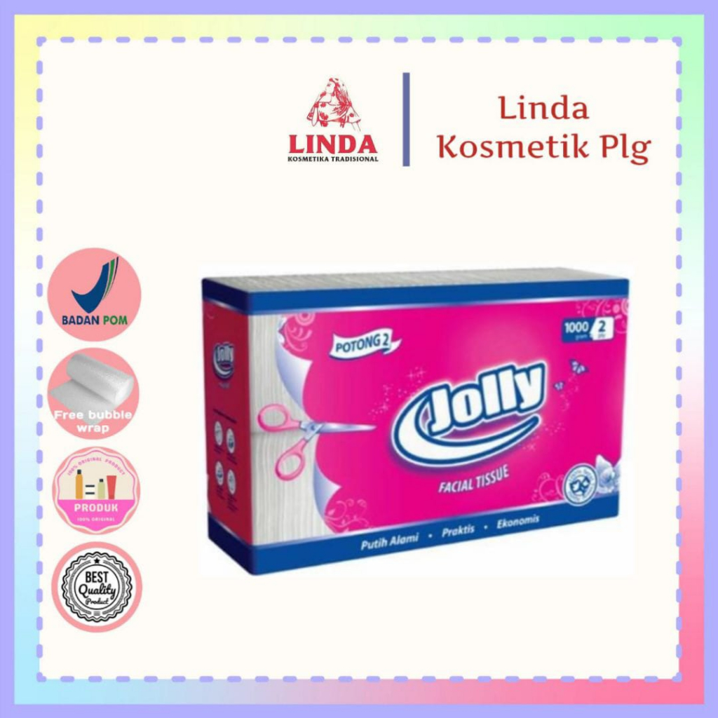 Jual JOLLY FACIAL TISSUE 1000 GRAM,2PLY (POTONG 2) | Shopee Indonesia