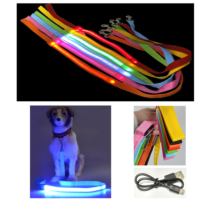 Jual LED Pet Leash Dog Cat Rechargeable TLD1 RYU Tali Tuntun Anjing ...