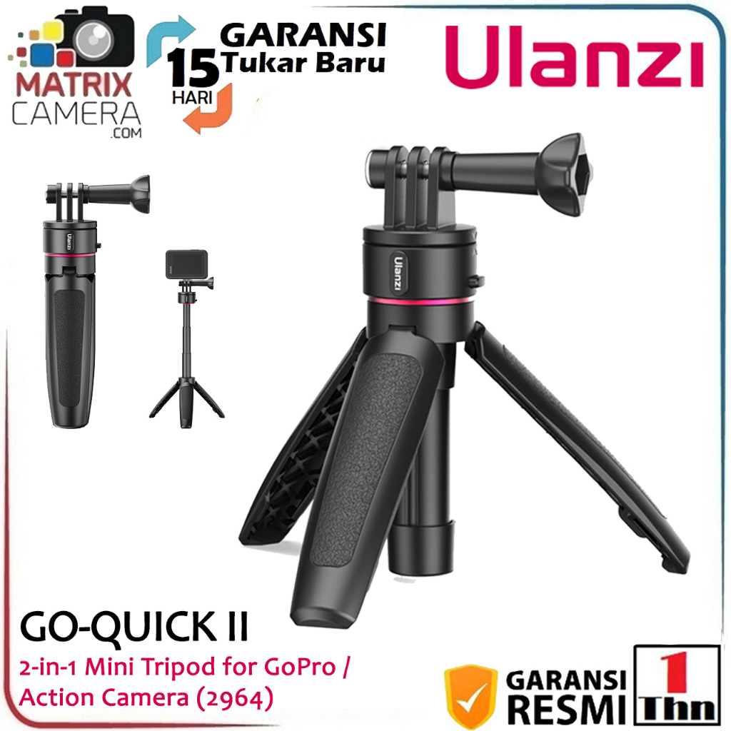 Jual Ulanzi GO-QUICK II 2 in 1 Mini Tripod for GoPro & Action Camera ...