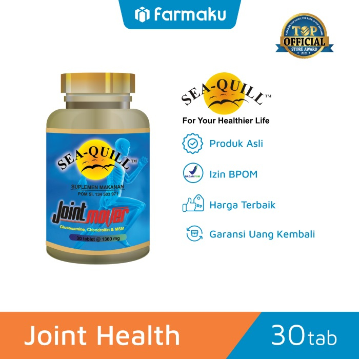 Jual Sea Quill Joint Mover Suplemen Kesehatan Tulang & Sendi 30 Tablet ...