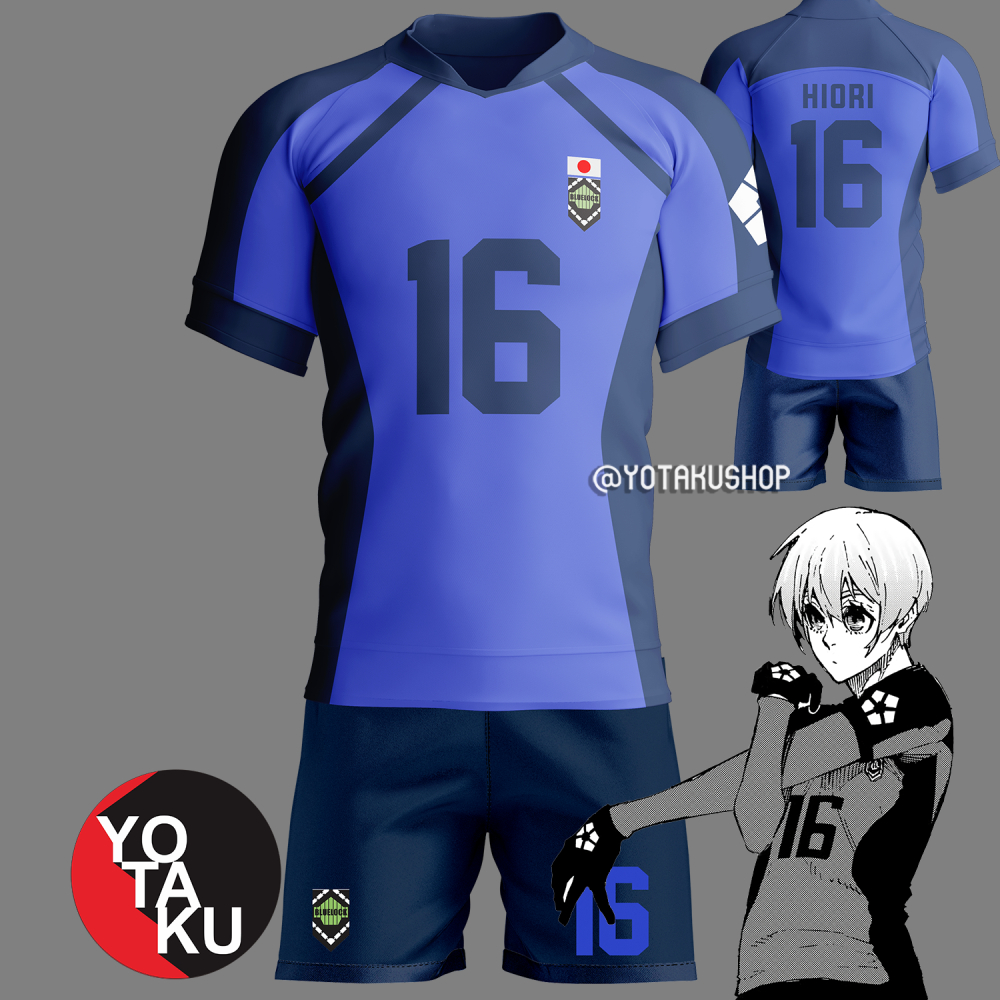 Jual Jersey Anime Cosplay Blue Lock Hiori Yu Team Eleven Team 11 Full ...