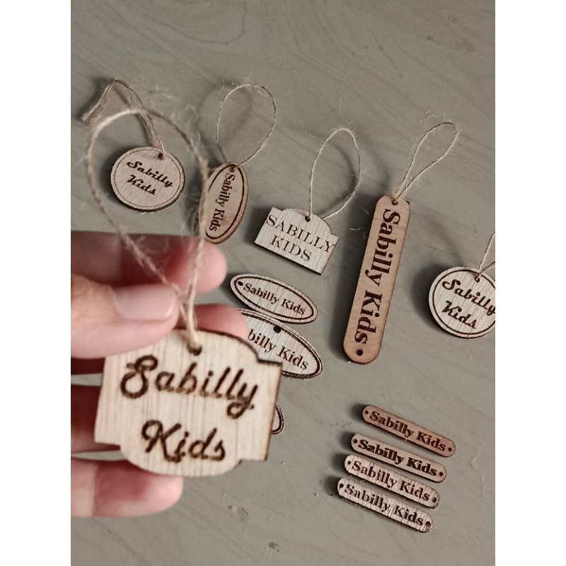 Jual Label/hangtag/hang tag/label kayu custom/hangtag kayu custom/label ...