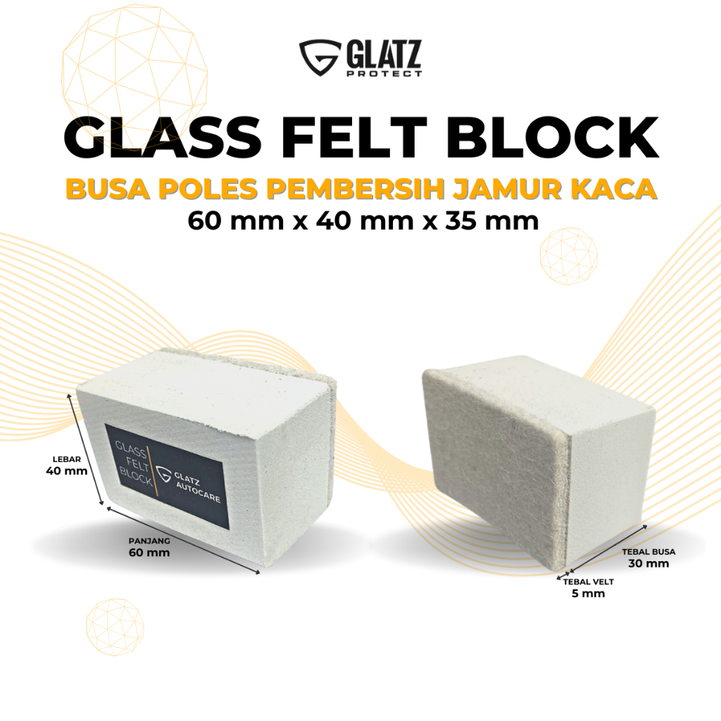 Jual GLATZ Glass Felt Block Busa Poles Pembersih Jamur Kaca Mobil ...