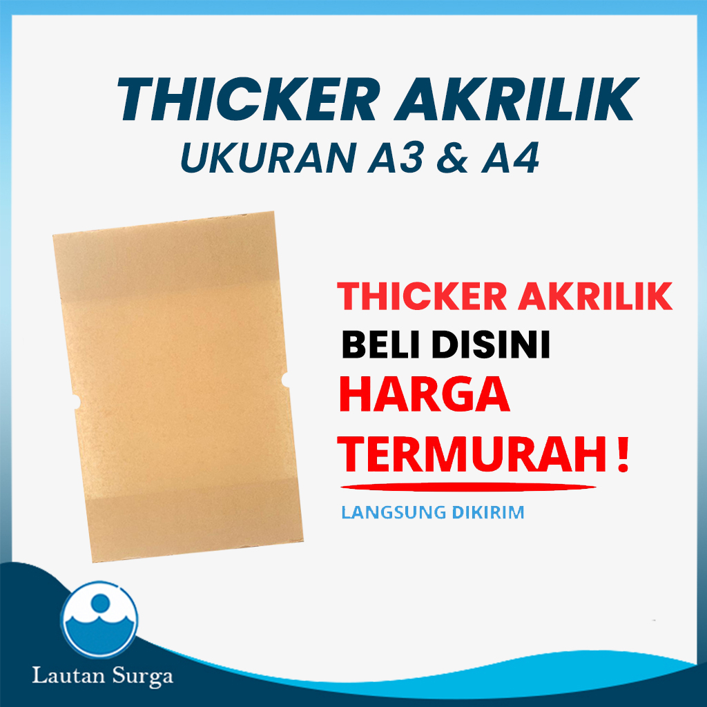 Jual Akrilik Thicker Lipat Atas Bawah Ukuran A1 A3 & A4 Akrilik Poster ...