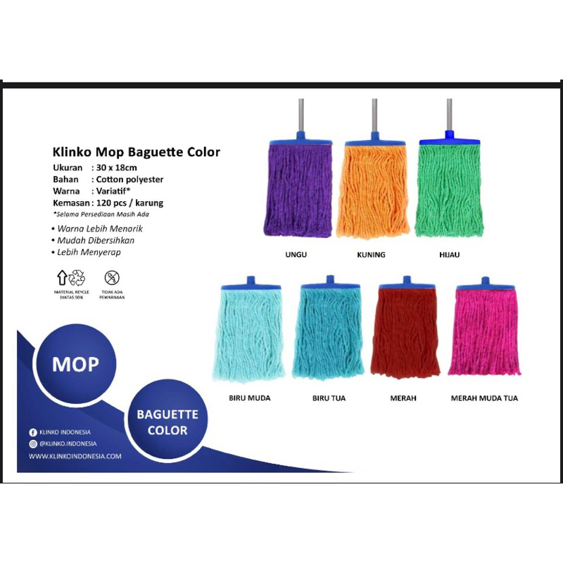 Jual Klinko Mop baugate colour | Shopee Indonesia