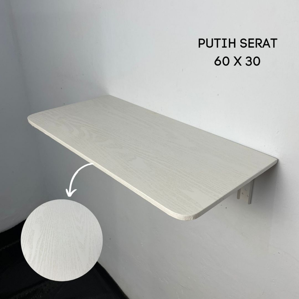 Jual MEJA LIPAT DINDING SATU SET MEJA 60CMX30CM+BRACKET 20CM / MEJA ...
