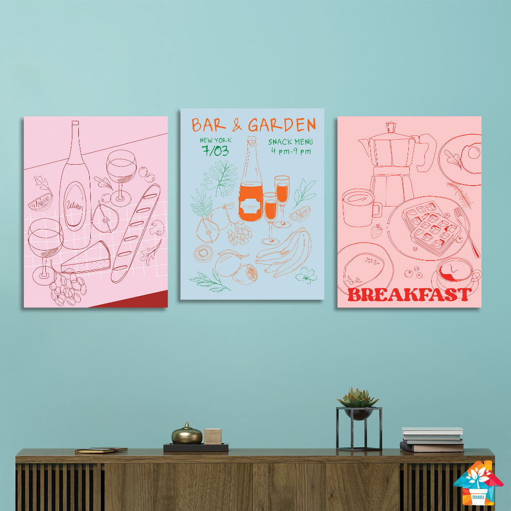 Jual RUNABEE HIASAN DINDING 15x20CM DEKORATIF ABSTRAK WALL ART KITCHEN ...