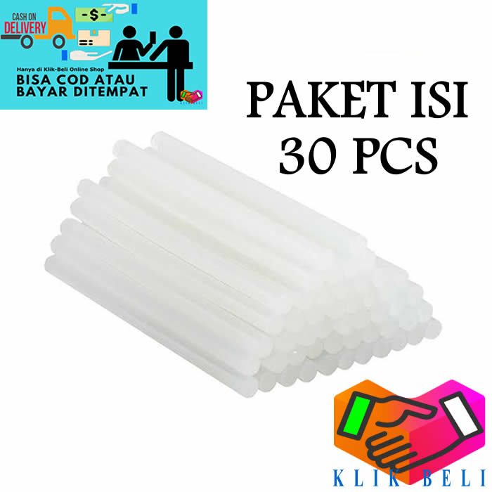 Jual (PAKET ISI 30 PCS) Glue Gun Sticks Lem Refill Isi Glue Stick Lilin ...